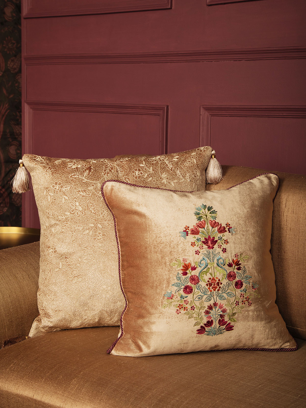 Bijou Bloom Cushion Cover (Beige)